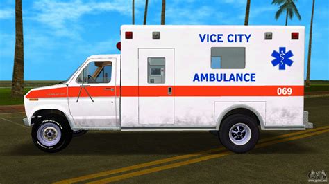 Ford E 350 82 Ambulance Para Gta Vice City
