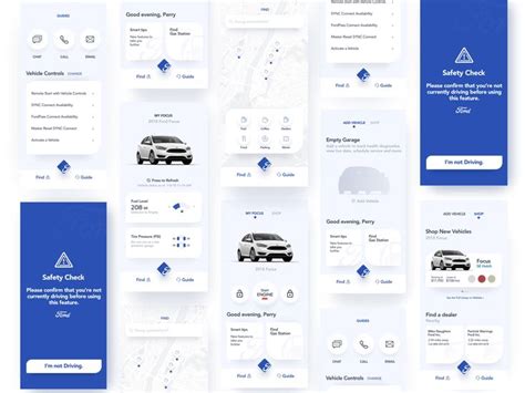 FordPass Redesign App Ui Design Dashboard Mobile Mobile App Design