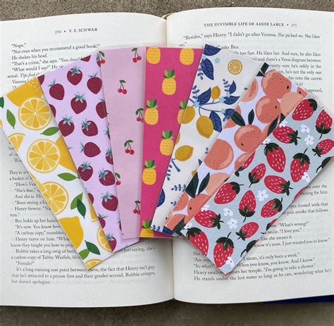 Fruit Collection No 1 Fruit Bookmarks Lemons Peaches