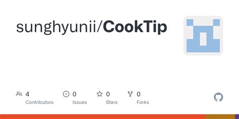 GitHub Sunghyunii CookTip