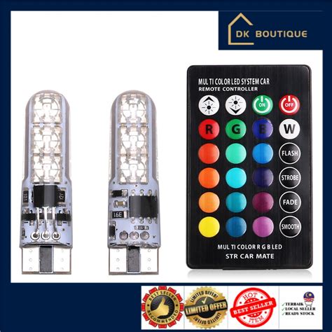 Dk Boutique Car Rgb Led 12v T10 Led Rgb 5050 Smd Signal Lamp Reading