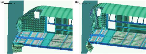 collision simulation of the original cab vehicle impacting with the
