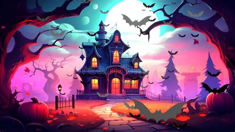 16 Seconds Halloween Pumpkin Spooky Tree Bats Flying Hd Video 1920 1080