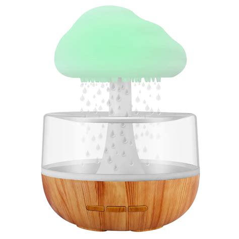 Weljoy Zen Rain Cloud Humidifier Raindrop Sound Bedside Micro