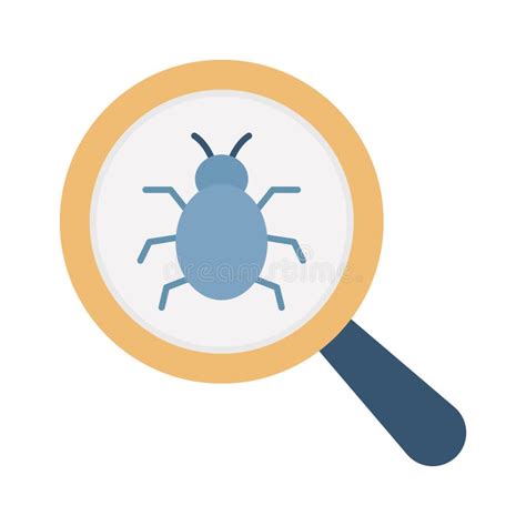 Bug Finder Flat Vector Icon Which Can Easily Modify Or Edit Stock Vector Illustration Of