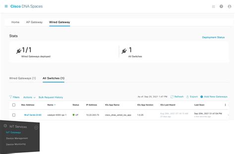Cisco Spaces IoT Service Configuration Guide Wired Switch As A Gateway Cisco Spaces Cisco