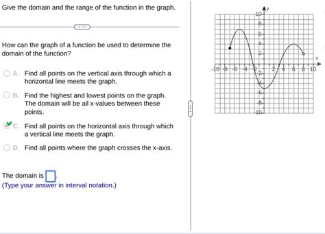 solved give the domain and the range of the function in the