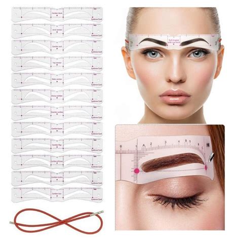 Jual Cetakan Alis 12 Model Dengan Tali Eyebrow Cetakan Alis Tali Pembentuk Alis Shopee Indonesia