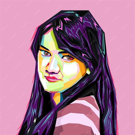 Premium Vector Wpap Art Style Woman Illustration