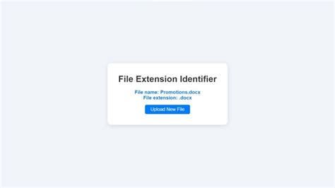 File Extension Identifier Using Html Css And Javascript With Source