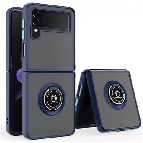 Coque Pour Samsung Z Flip Tui Housse Antichoc Coins Renforc S Support Anneau Aimante