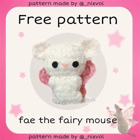 Free Crochet Pattern Fae The Fairy Mouse Amigurumi