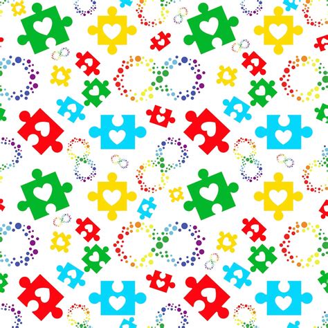 Autism Awareness Seamless Pattern Etsy