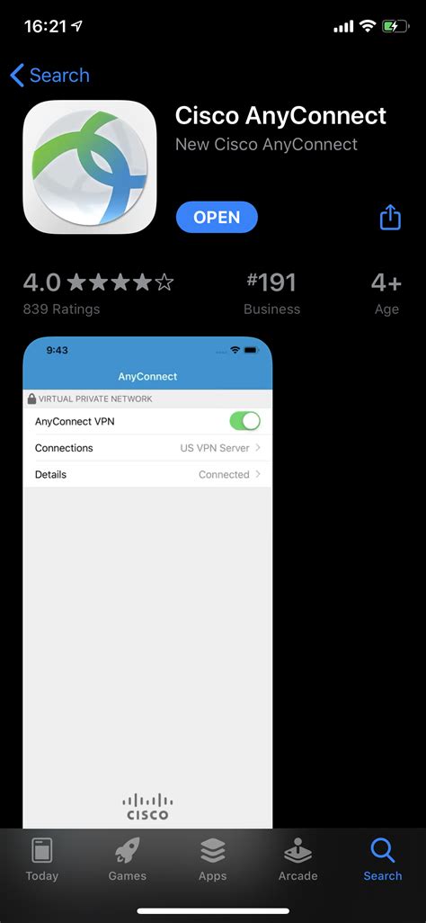 Cisco Anyconnect Mobile