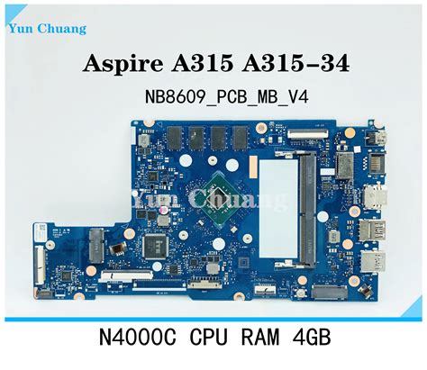 Nb8609pcbmbv4 V5 For Acer Aspire A315 34 Extensa 215 31 Ex215 31