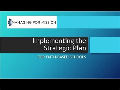 Implementing The Strategic Plan Managing For Mission Blog