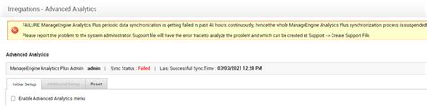 Solved Advanced Analytics Sync Task Fails