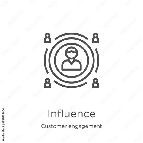 influence icon vector from customer engagement collection thin line influence outline icon