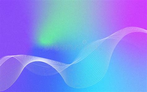 Colorful Grainy Gradient Background With Wavy Lines Abstract