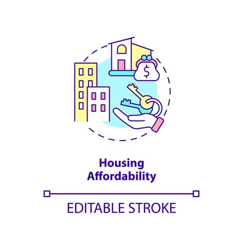 Housing Affordability Concept Icon Urban Planning In Green Urbanism