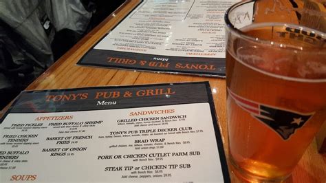 Tonys Pub And Grill Menu Updated 2026