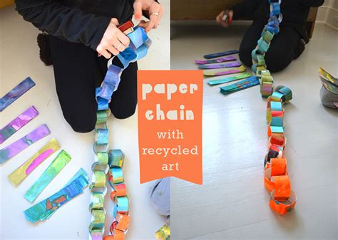 Make A Paper Chain From Recycled Art Artbar
