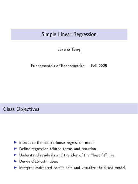 Lesson 2 Simple Linear Regression Pdf Errors And Residuals Linear