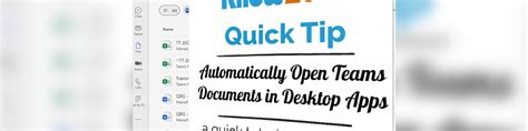 How Can Iautomatically Open My Teams Documents In Desktop Apps