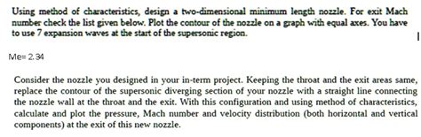 Using Method Of Characteristics Design A Two Dimensional Minimum