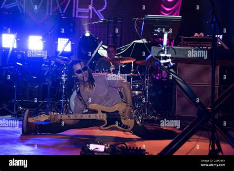 Bass Guitarist Zach Rudulph Of Andy Grammar Performs At Mizner Park Amphitheater On Wednesday