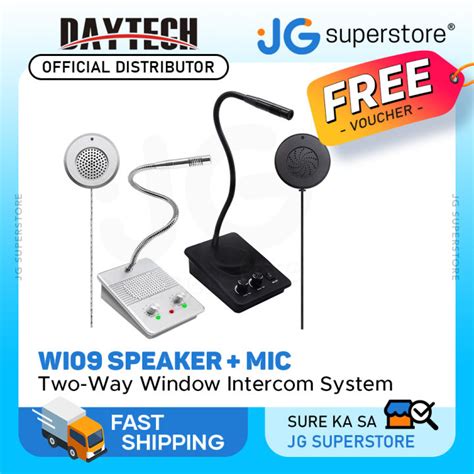 Daytech Wi09 Two Way Window Intercom System Glass Barrier Pa Speaker