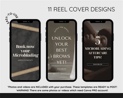 Pmu Brows Instagram Templates Microblading Social Media Brows Tattoo