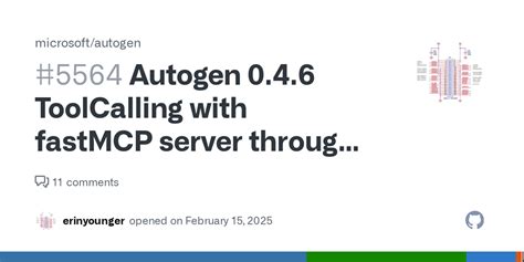 autogen 0 4 6 toolcalling with fastmcp server through sse report