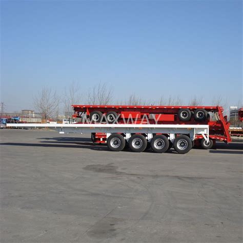 3 4 Axles 20ft 40ft 45ft Container Transport Chassis Truck Flat Bed