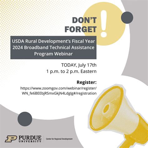 📣 Today Join The Usda Rural Developments Fiscal Year 2024 Broadband Technical Assistance