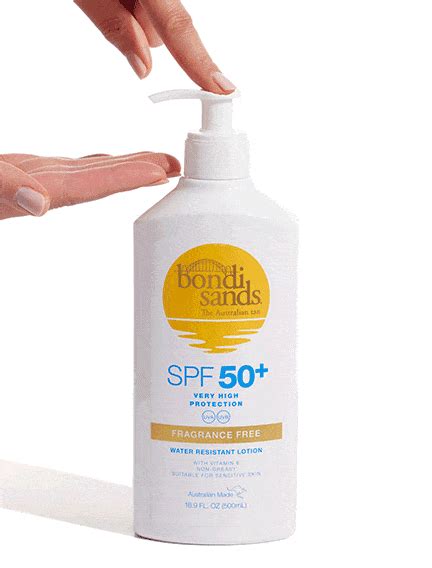Bondi Sands Spf 50 Fragrance Free Sunscreen Lotion Pump 500ml Skin