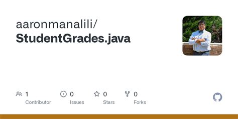 Github Aaronmanalilistudentgradesjava