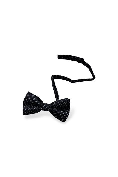 Corbata De MoÑo Jacquard Black And White Dots Salvattore Accessories