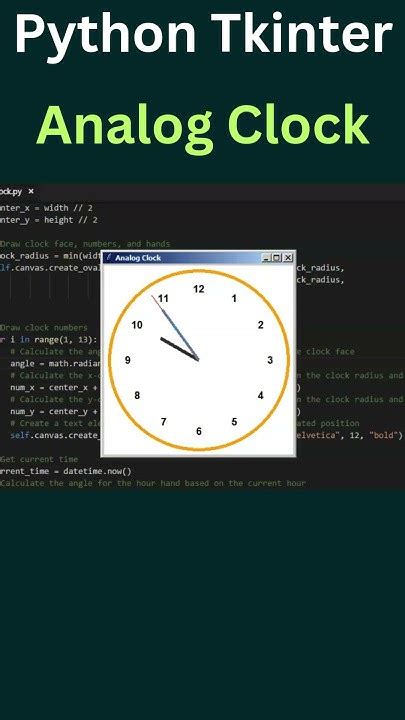 Python Analog Clock Python Coding Code Coder Programming Analog