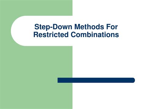 Ppt The Need For Resampling In Multiple Testing Powerpoint