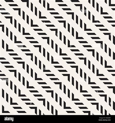 Seamless Ethnic Lines Pattern Black And White Geometric Pattern