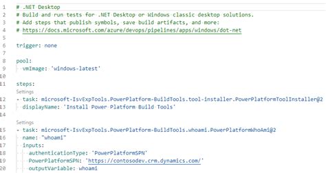 azure devops power platform build tools whoami capture