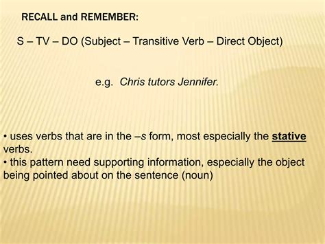 Basic Sentence Patterns And Traditional Classification Of Sentences
