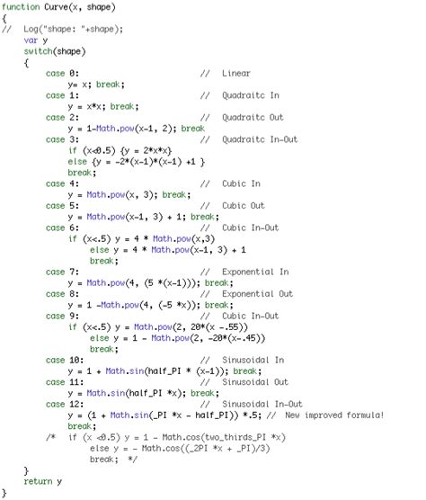 JS Smoothing Functions For Scalar Value Using Interpolation Curves