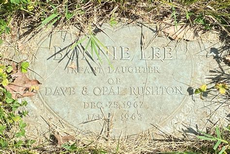 Bonnie Lee Rushton 1962 1963 Find A Grave Memorial
