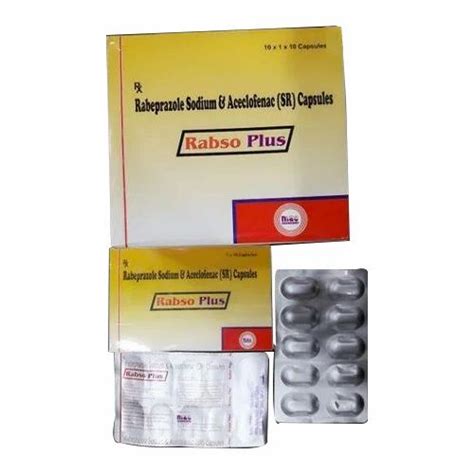 Rabso Plus Rabeprazole Sodium And Aceclofenac Capsule At ₹ 1250box In