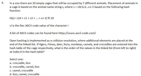 Solved Solve The Following Data Structure And Chegg