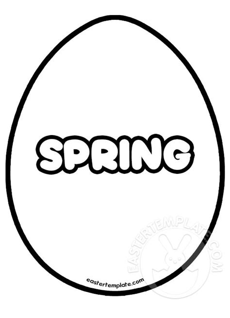 Printable Easter Egg Spring Easter Template