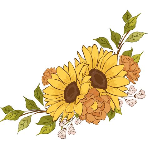 Premium Vector Sunflower Yellow Flower Illustration Clipart