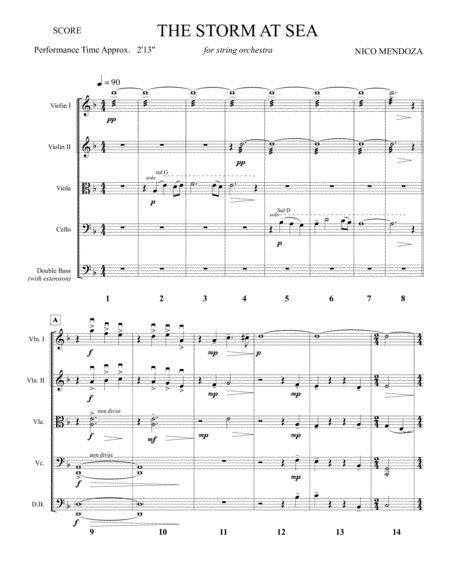 The Storm At Sea String Orchestra Piece String Orchestra